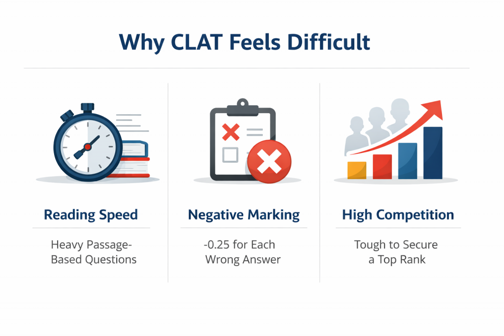 How Difficult Is It to Crack CLAT? Real Difficulty Guide
